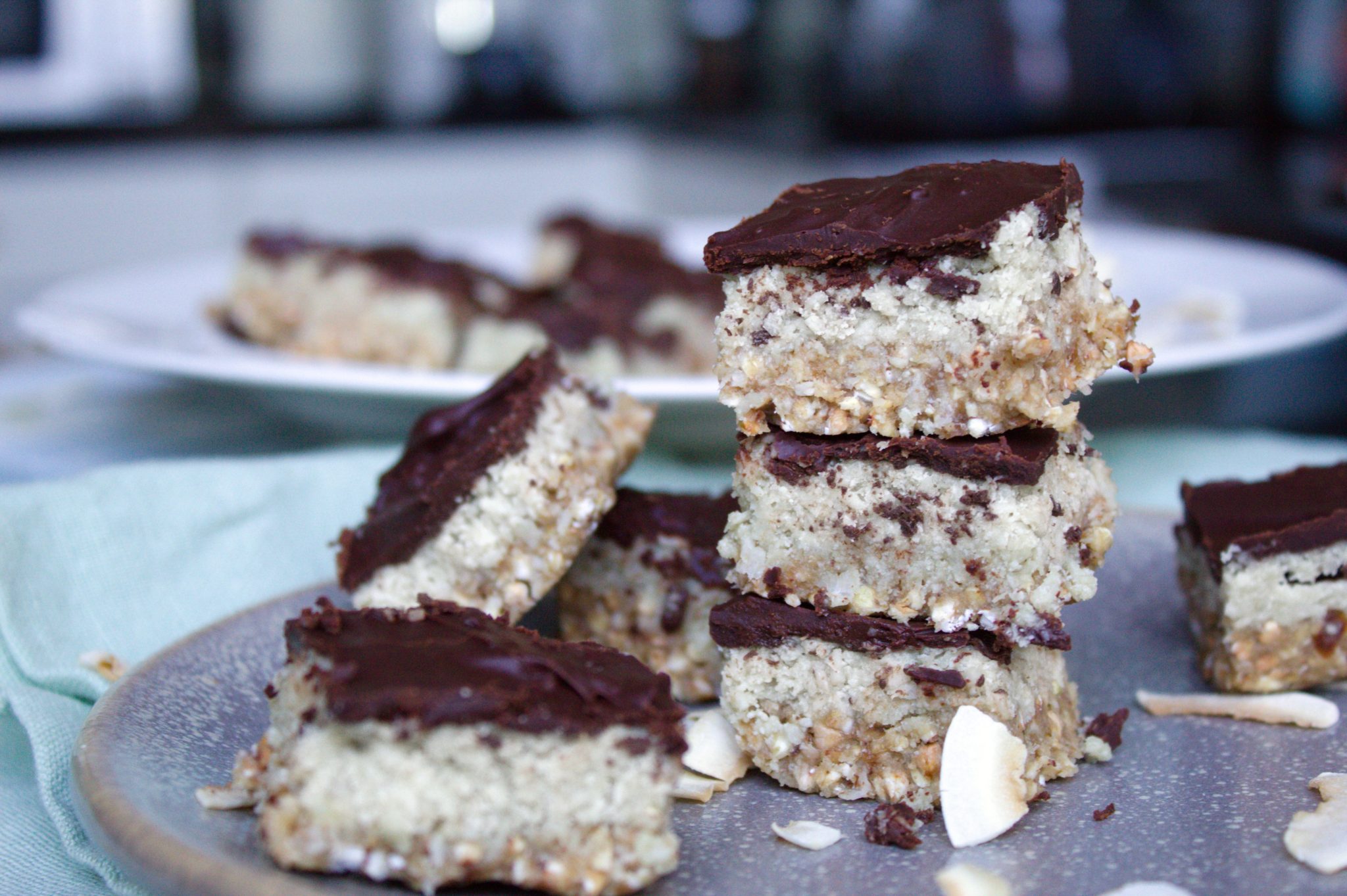 Chocolate Coconut Slices | No-Bake, Healthy Bars